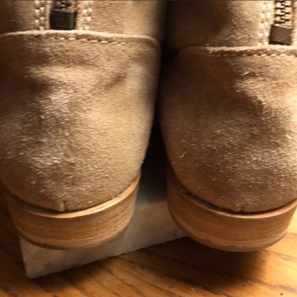 Coolway | Shoes | Coolway Boots Tan Suede Tie Zip Back | Poshmark
